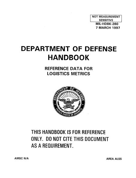 Military Handbook- Reference Data for Logistics Metrics | SE Goldmine